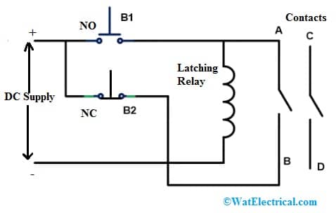 Latching Relay Circuit Diagram
