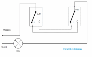 Two Way Switch : Connection, Working, Wiring, Usage & Examples