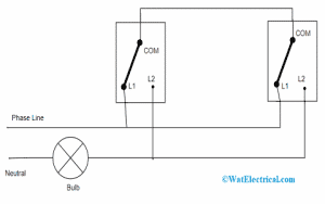 Two Way Switch : Connection, Working, Wiring, Usage & Examples