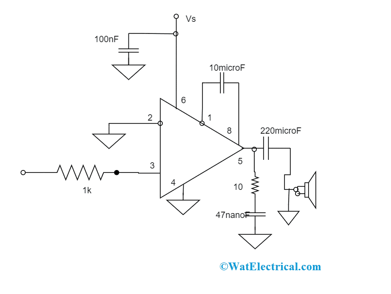 LM386 Audio Amplifier : Circuit, Biasing Conditions & Its Applications